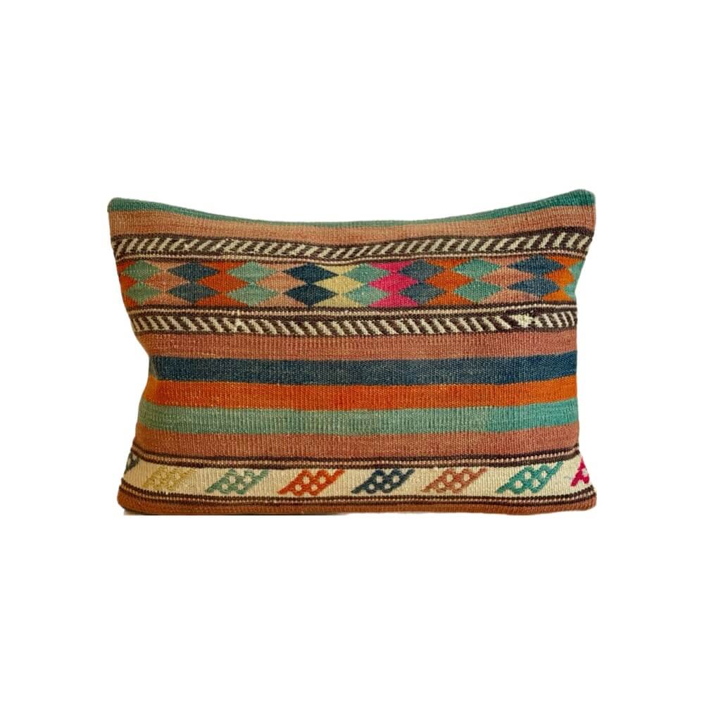 Kelim pude 1381 - køb 60 cm aflang unika kelimpude - finehome